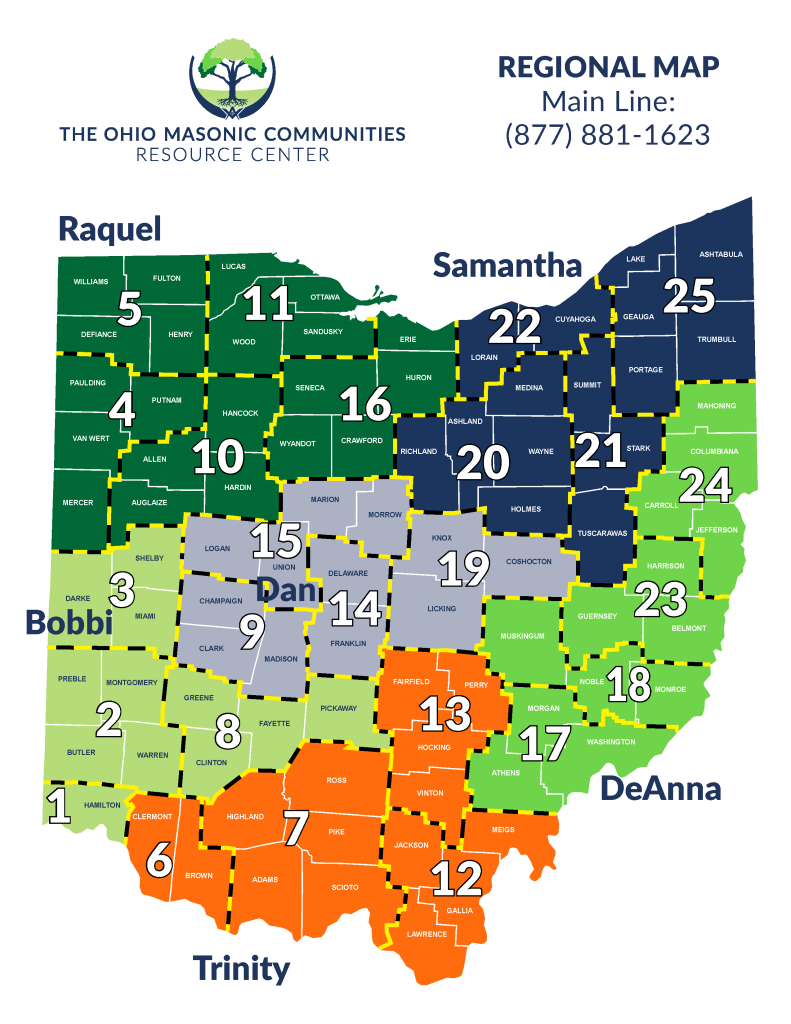 Territory Map | The Ohio Masonic Communities Resource Center
