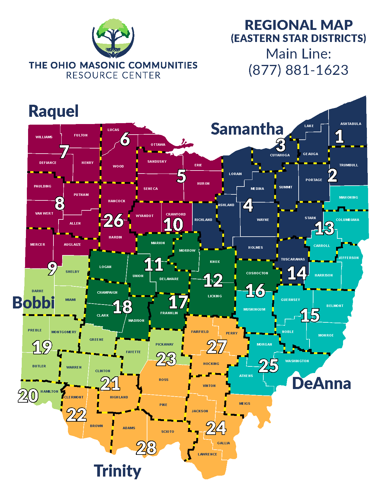 Territory Map | The Ohio Masonic Communities Resource Center